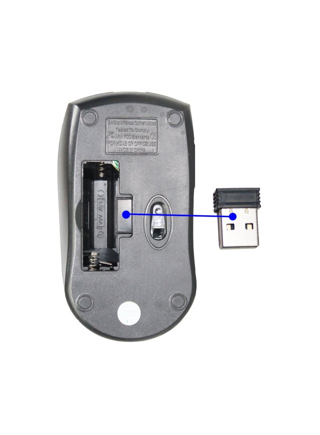 Mouse sem fio 2400DPI W450 PC Notebook acompanha Pilhas