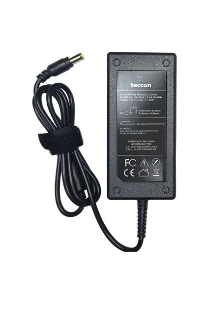 Fonte Para Monitor LG LCD LED 12V 3A 6,5x4,4mm