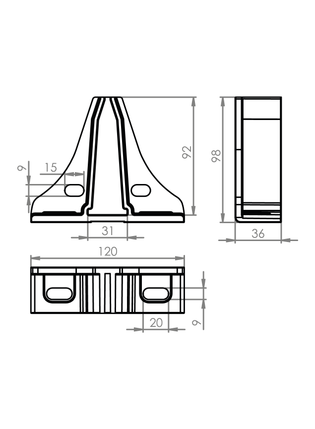 TERMINAL FECHADO VIGA OCA 12CM